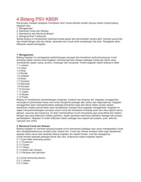 4 BIDANG DALAM PSV | DOCX