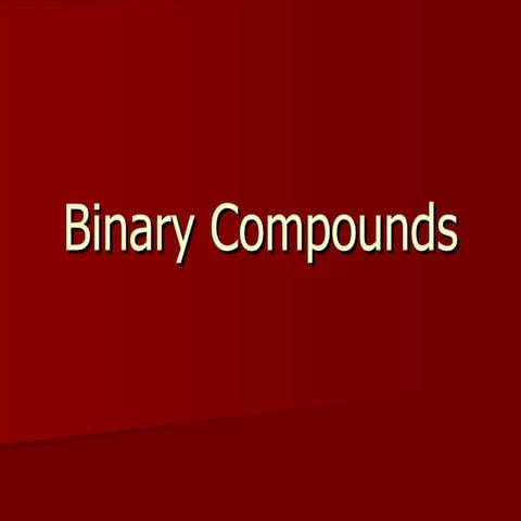 4 binary compounds | PPT
