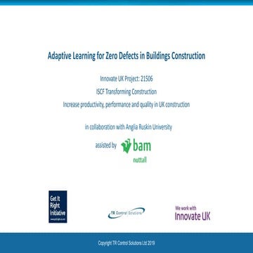 Adaptive Learning for Zero Defects in Building Construction # ...