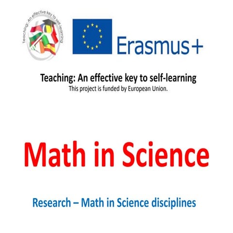 4b Math in Science - research on math in science | PPTX