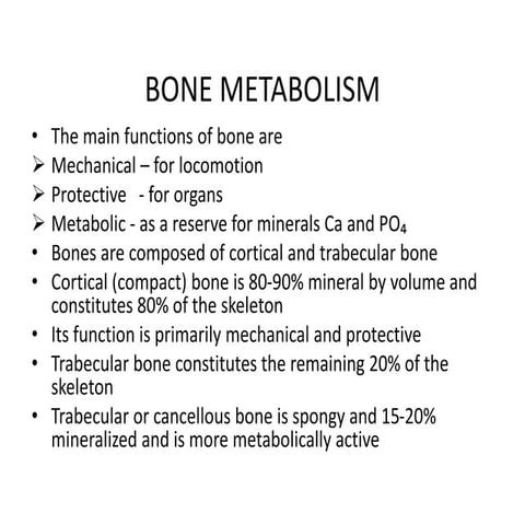 Ca metabolism and bone physiology | PPT