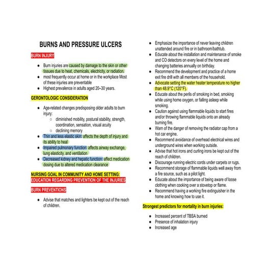 Comprehensive Overview of Burns and Pressure Ulcers: Causes, Prevention ...