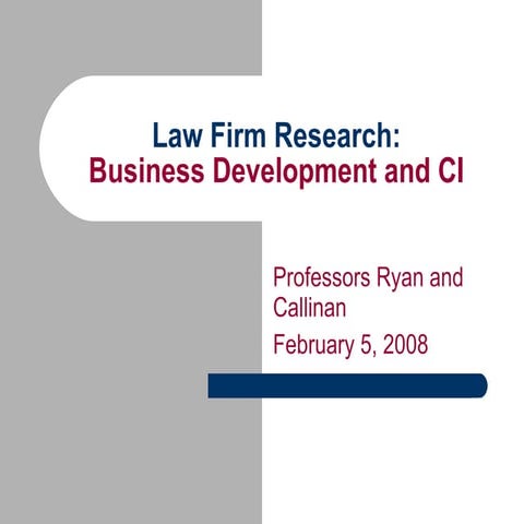 Business Development Strategies for Lawyers | PPT