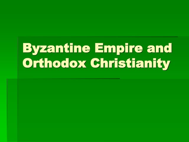 The Byzantine Empire | PPT