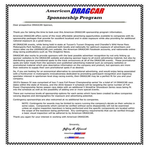 Sponsorhips Program V | PDF