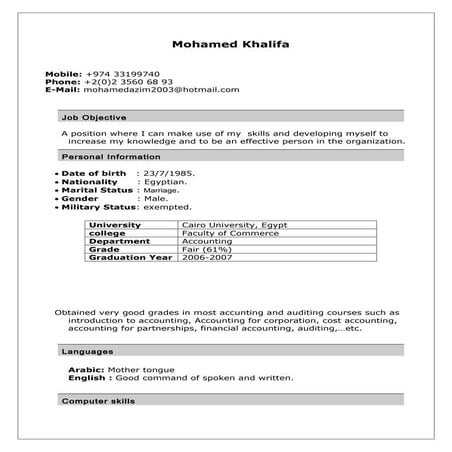 mohamed khalifa CV 2[1]. | DOC