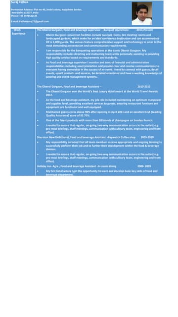 Suraj pathak resume | PDF Suraj pathak resume | PDF