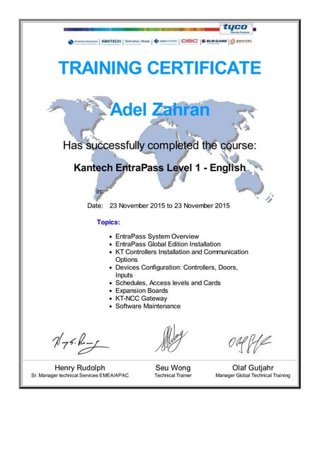 UTC-ATS 8600 Certificate | PDF