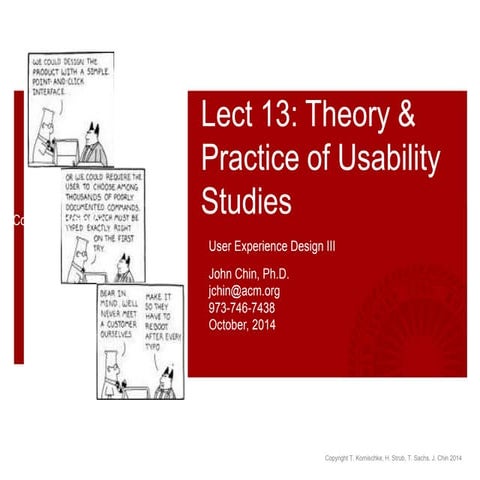 Lect2-3 Theory-Practice_UsabiilityStudies-Oct2014(1) | PPT