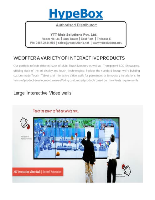 Video wall presentation | PDF