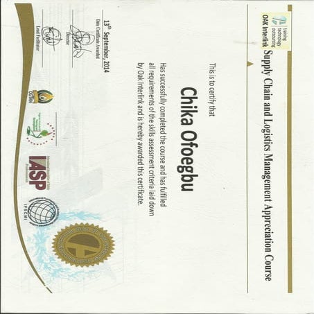 SCLM CERTIFICATE | PDF