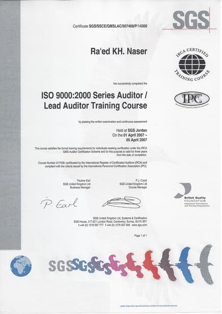 AUB Certificate | PDF