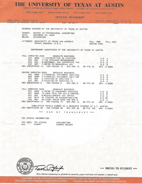 Final college transcript | PDF