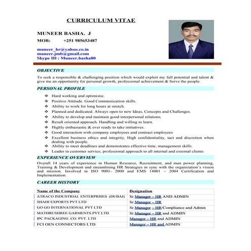 Jeevan CV - HR