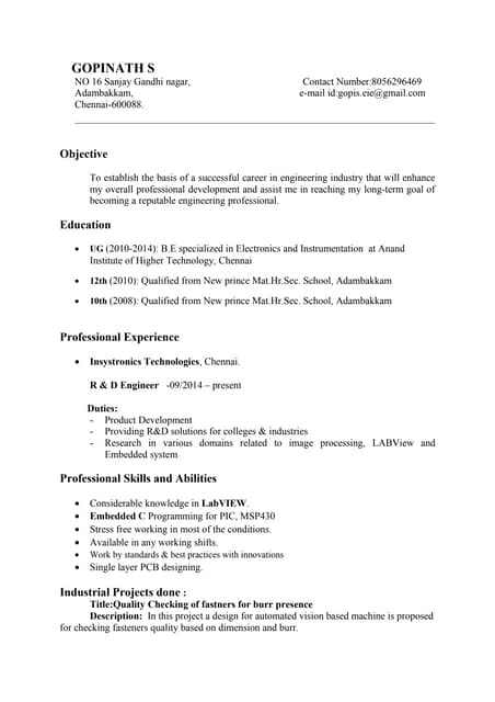 Curriculam Vitae | DOCX