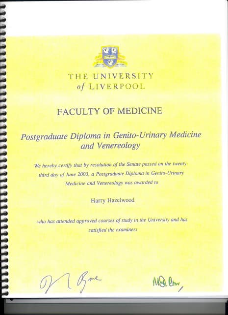 Hopkins Joint Certificate | PDF