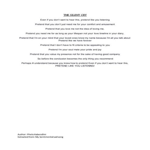 THE SILENT CRY | DOCX