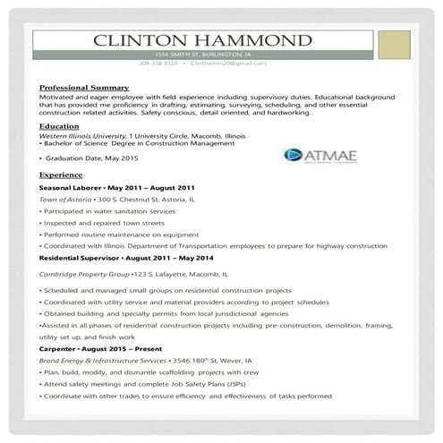 Clinton Resume Final | PDF