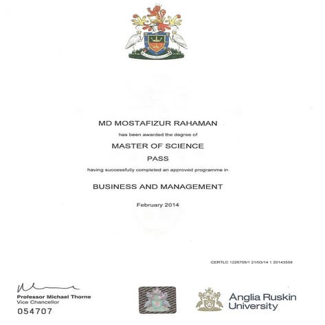 MSc Cerfiticate | PDF