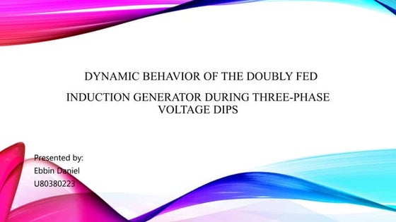 Improved Reactive Power Capability With Grid Connected Doubly Fed Induction Generator Ppt