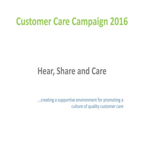 Customer Care Campaign (demo) | PPT