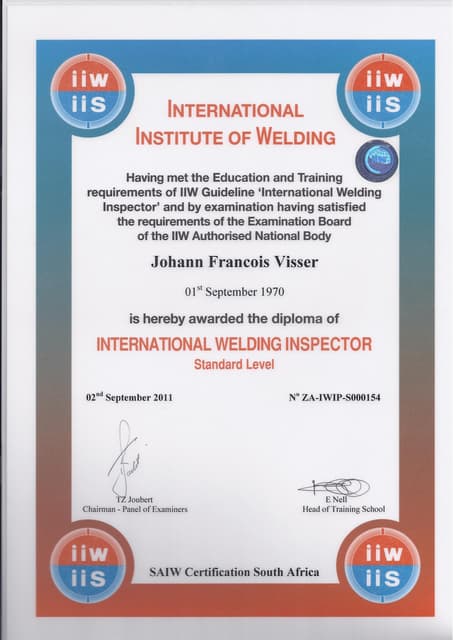 Trade Test Certificate (Welder) | PDF