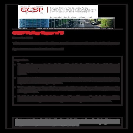 GCSP Policy Paper 9 | PDF