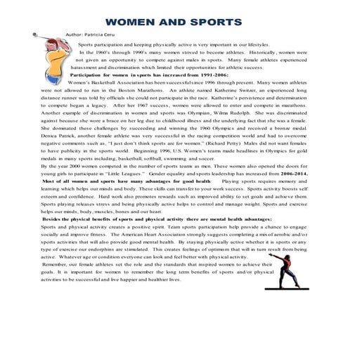 WOMEN AND SPORTS 2 | PDF