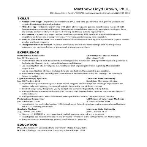 Matthew Brown resume | PDF