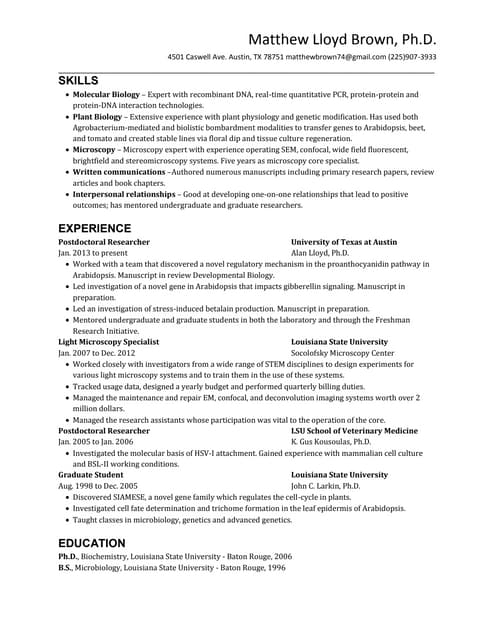 CurriculumVitae | PDF