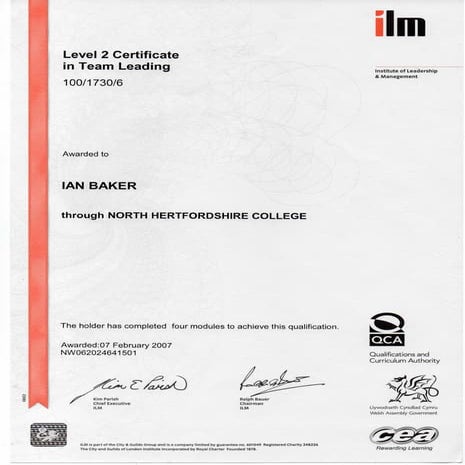 ILM Level 2 Certificate in Team Leading | PDF