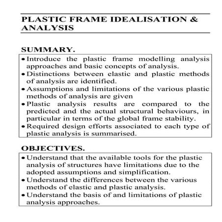 Plastic analysis | PPTX