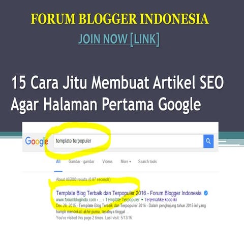 15 cara jitu membuat artikel seo agar halaman | PPT