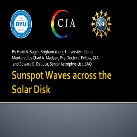 Sunspots! let us introduce ourselves… | PPTX