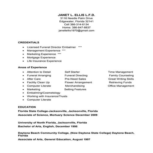 Janet L Ellis Resume 2016 2 | DOC
