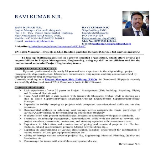 Ravi kumar-CV 2015 | DOC