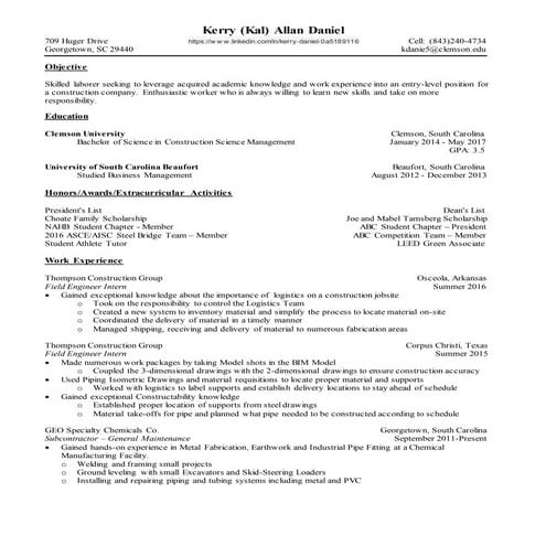 Mitchells resume | DOCX