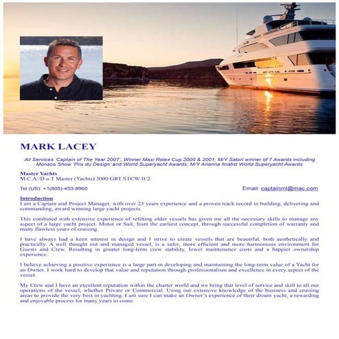 Captain Mark Lacey CV 2015 | PDF