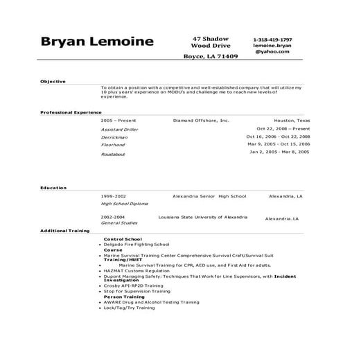Bryan Lemoine | DOCX | Professional School | Postgraduate Education