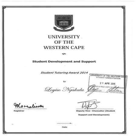 Tutoring Certificate | PDF