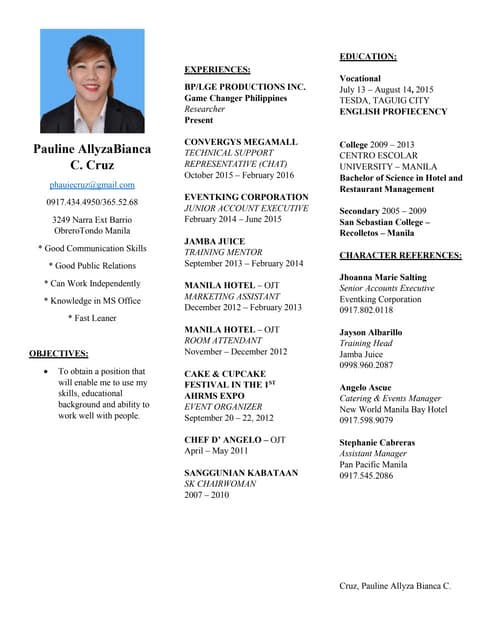 Curriculum Vitae Edie Turay | DOCX | Business Administration | Business