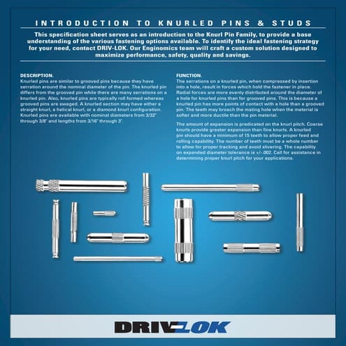Introduction to Grooved Pins & Studs