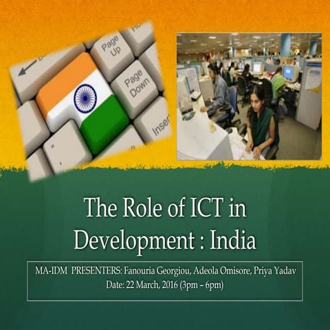 The role of ICT in India | PPTX
