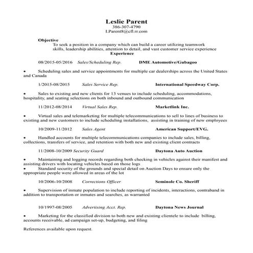 Leslie Parent newest resume 7 (1) | PDF