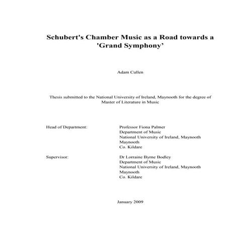 Adam Cullen Final Thesis MLITT | PDF | Classical Music | Music