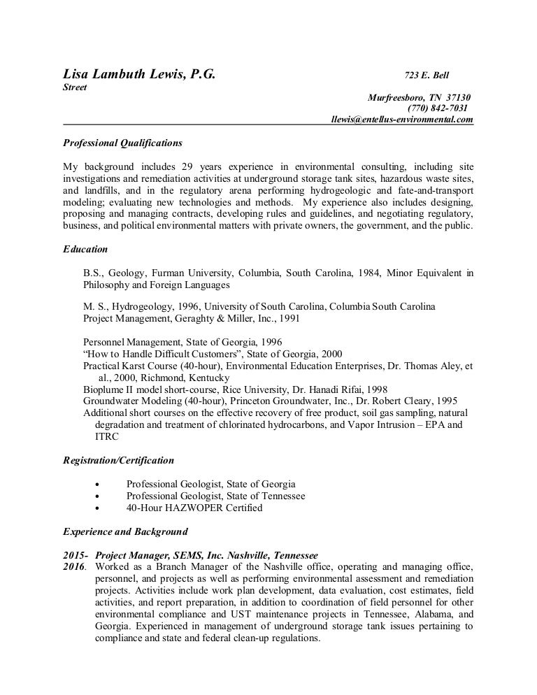 Lewis, L-CONDENSED RESUME