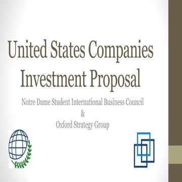 SIBC-OSG Investment Proposal Presentation | PPTX