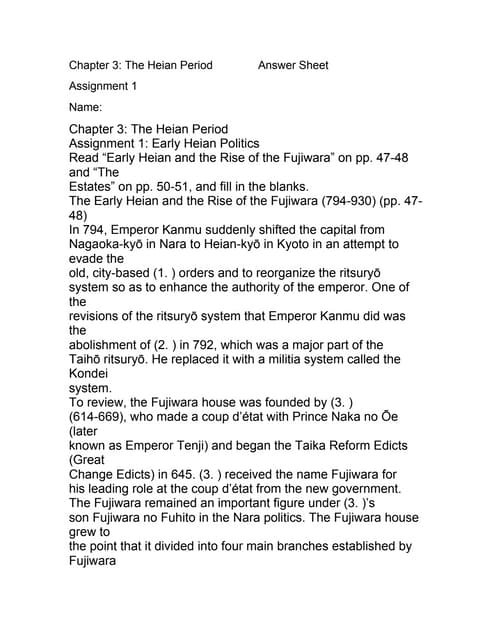 6 Chapter 3 Assignment 3 Early Heian Culture SubmissionSheet.docx