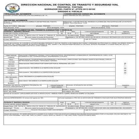 Choque lateral angular con volcamiento 1 4 | PDF