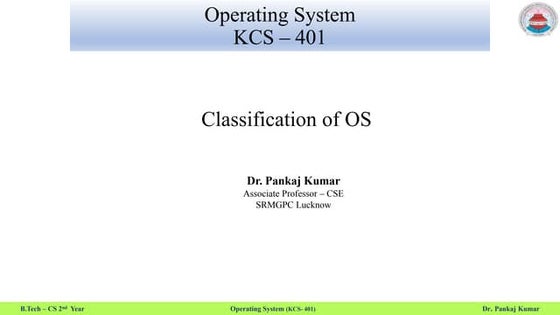 Operating System - Overview | PPT